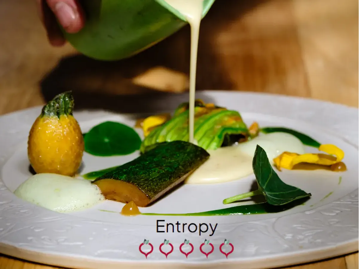 Entropy se hisse en haut du classement We're Smart Green Guide | Entropy Restaurant